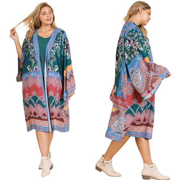 Umgee | Sweaters | Umgee Open Front Kimono Cardigan Duster Xl Xl | Poshmark